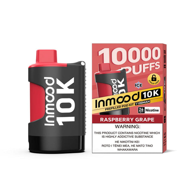 Inmood 10K Prefilled Pod Kit - Raspberry Grape - Vapoureyes NZ