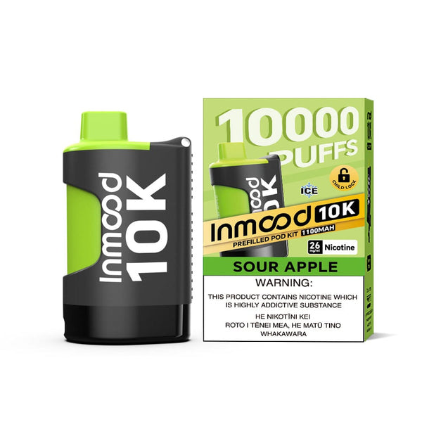 Inmood 10K Prefilled Pod Kit - Sour Apple - Vapoureyes NZ