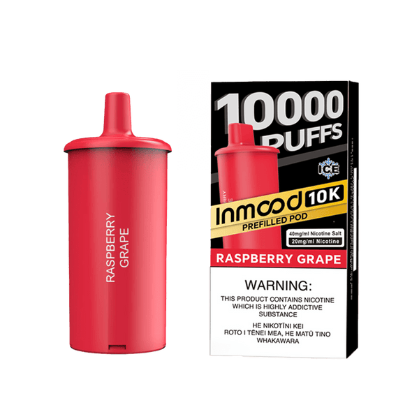 Inmood 10K Prefilled Pod - Raspberry Grape - Vapoureyes NZ
