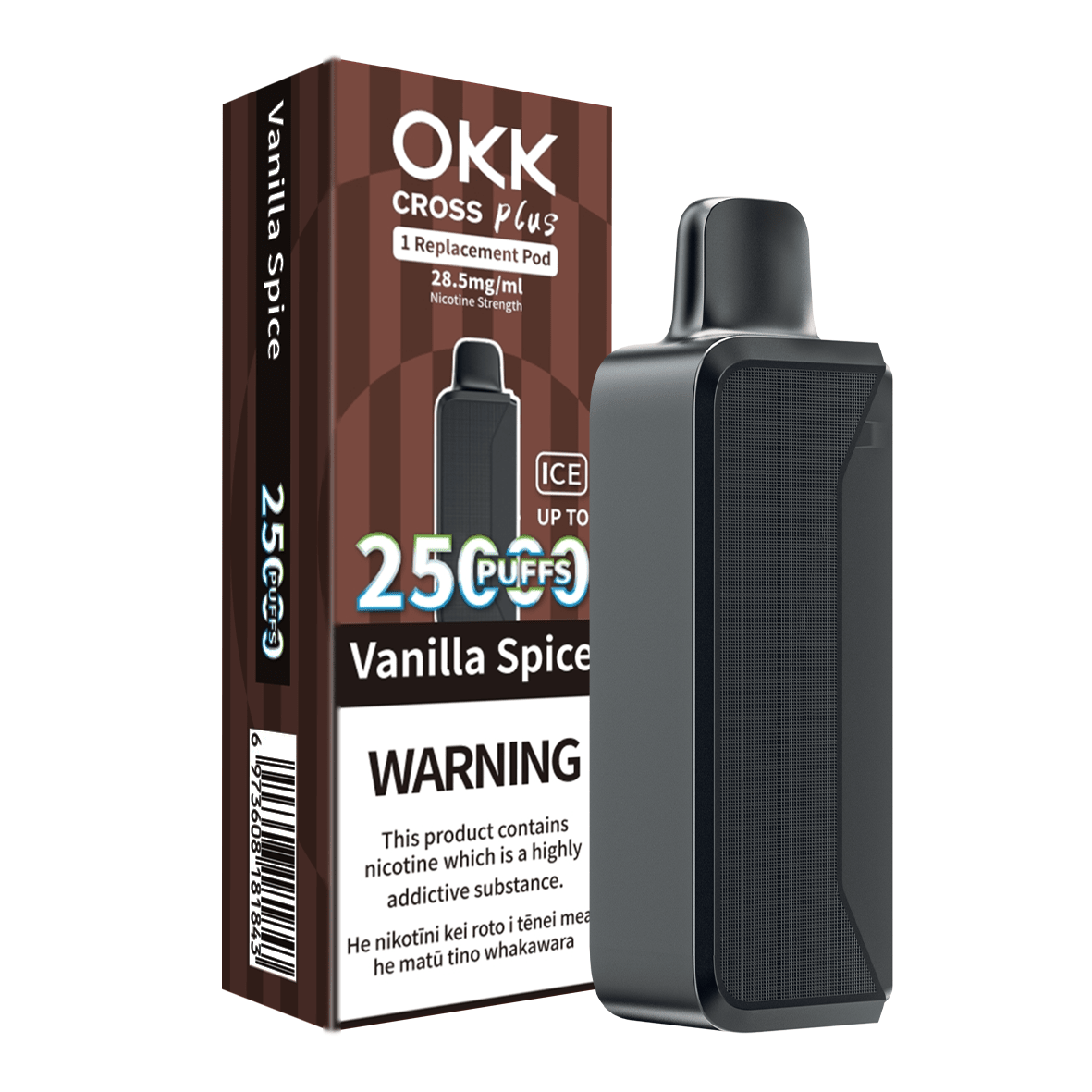 OKK Plus Single Pod 25000 Puffs - Vanilla Spice - Vapoureyes NZ